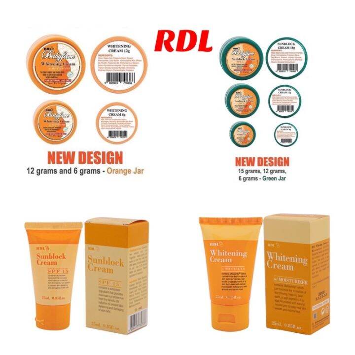 RDL Sunblock Cream & Whitening cream 12g&25ml | Lazada PH