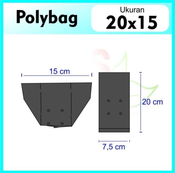polybag ukuran 20x15 cm isi 25lembar - polibek tanaman | Lazada Indonesia