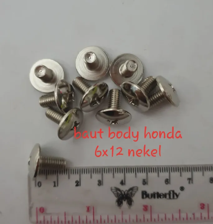(paket 10 pcs) baut body honda 6x12 nekel | Lazada Indonesia