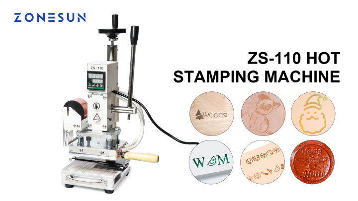 ZONESUN ZS110 Slideable Workbench Digital Hot Foil Stamping Machine ...