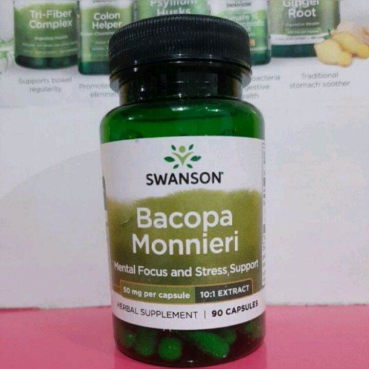 Bacopa Monnieri 50mg 90 capsules EXPIRY: February 2026 Swanson Mental ...