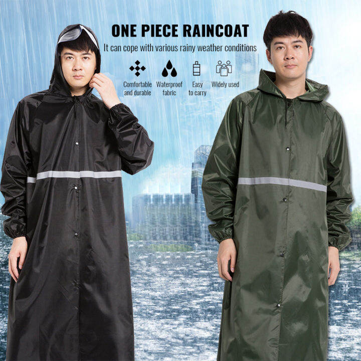 Full Body Raincoat Suit Waterproof Motorcycle Long Rain Coat Jacket ...