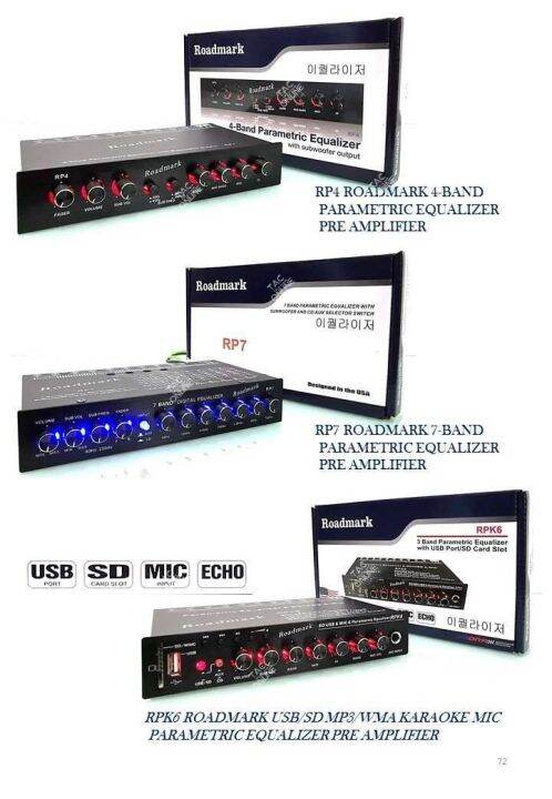 Car Audio Pre-amplifier Equalizer Band Control Karaoke Microphone Pre ...