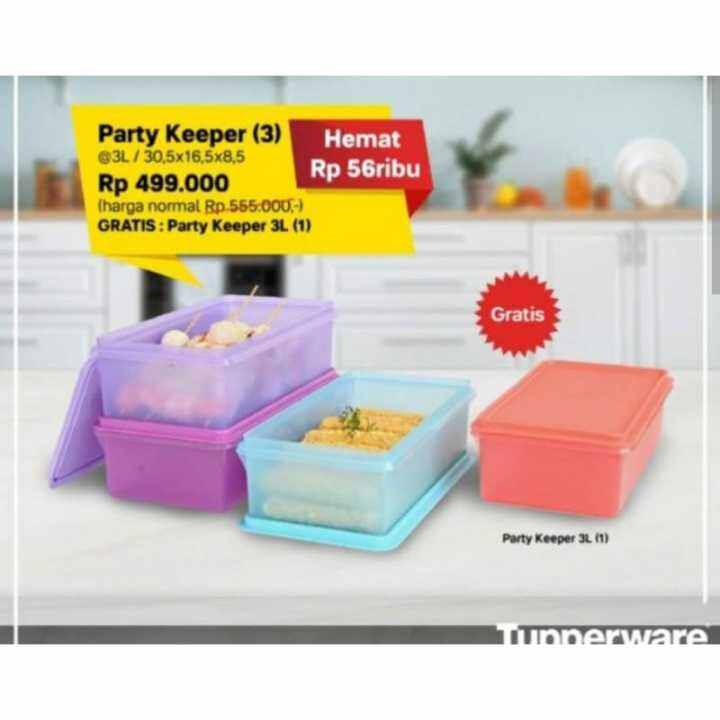 Tupperware Party Keeper 3L wadah penyimpanan besar promo murah dijamin ...