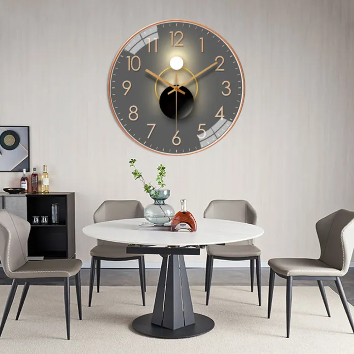 In Stock Modern Simple Punctuality Quartz Wall Clock Light Shadow ...