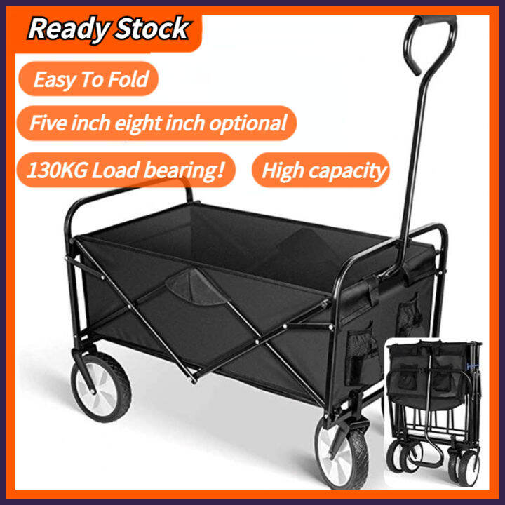 Wagon Trolley 5IN/8IN Outdoor Trolley Camping Trolley Outdoor Folding ...