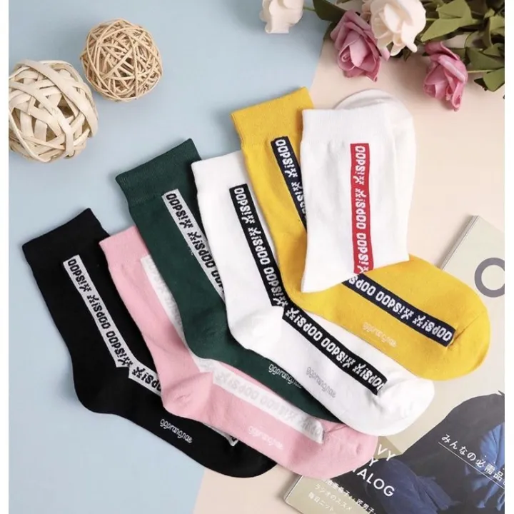 SIO Korean Oops Statements Iconic Socks | Lazada PH