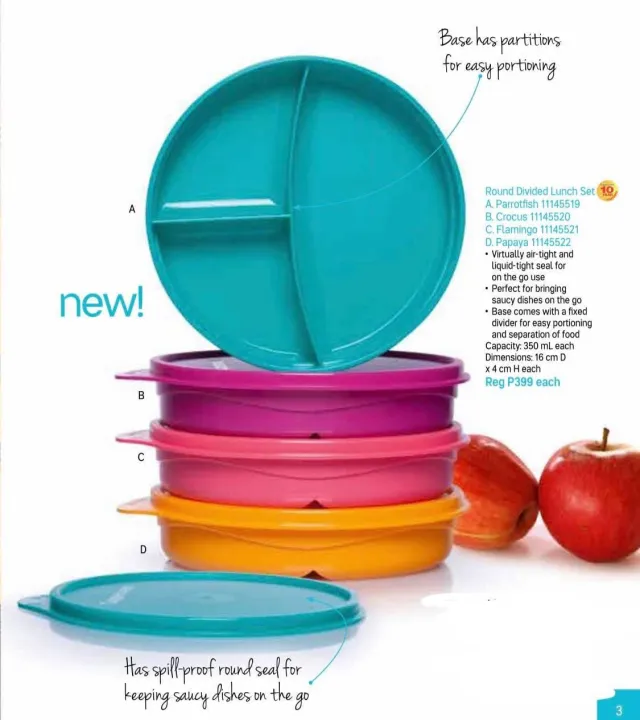 Round Divided Lunch 350ml | Lazada PH