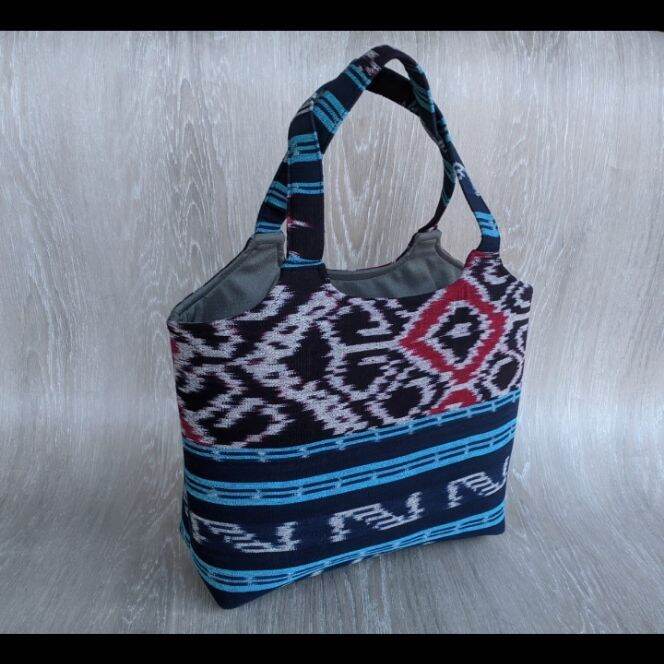 tas tenun biru toska etnik | Lazada Indonesia