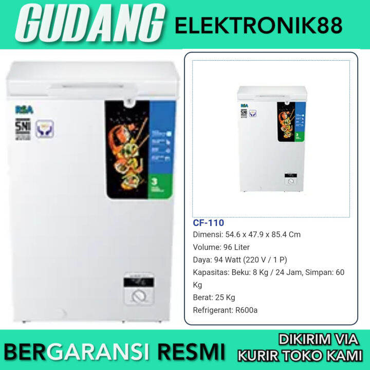 freezer box RSA CF110 pembeku chest freezer 96Liter | Lazada Indonesia