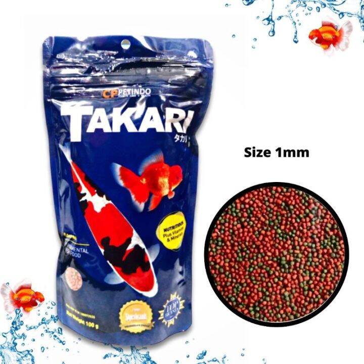 Pelet Ikan Hias TAKARI MIX 100 gr Makanan Ikan Hias Mas Koki | Lazada ...
