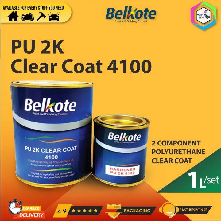 Clear / Pernis Belkote PU 2K Clear Coat 4100 1L | Lazada Indonesia