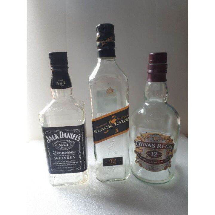 Botol bekas miras Jack daniels Botol chivas regal Botol black label botol miras red label ...