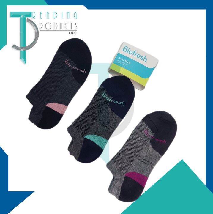 Biofresh Ladies Cotton Low Cut Sports Socks, 3 Pairs/ Pack. | Lazada PH