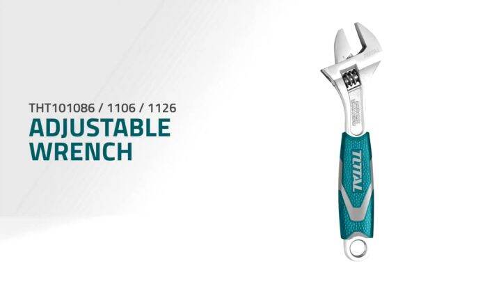 TOTAL Adjustable Wrench THT101086 - 8" / THT101106 - 10" / THT101126 ...