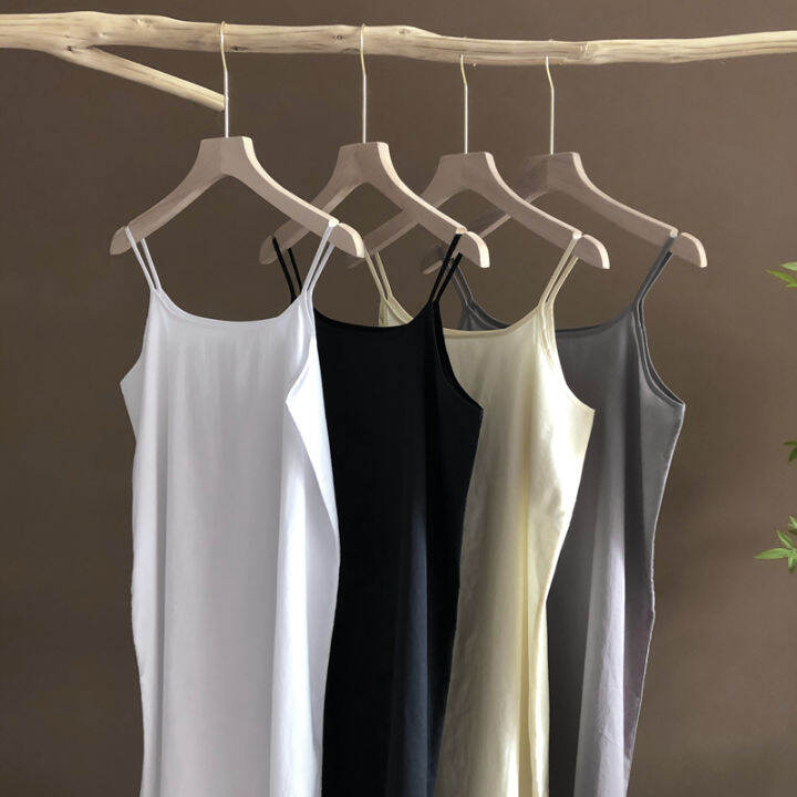 Q710เดรสสายเดี่ยวผ้าฝ้ายบาง60ชิ้นใส่ด้านในสำหรับฤดูร้อนชุดเดรสผ้าฝ้าย ...