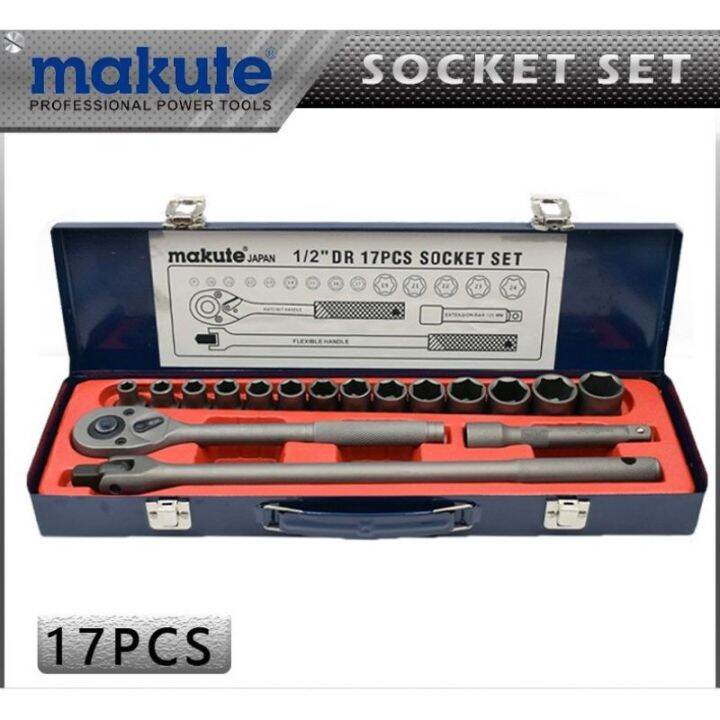 17-Pcs Socket Wrench 1/2 Drive (6point) Heavy Duty MAKUTE | Lazada PH