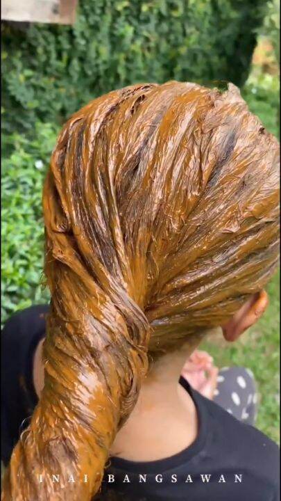 [4 FREEGIFT] INAI RAMBUT SIAP BANCUH 250g Daun Asli Rambut Gugur Hair ...