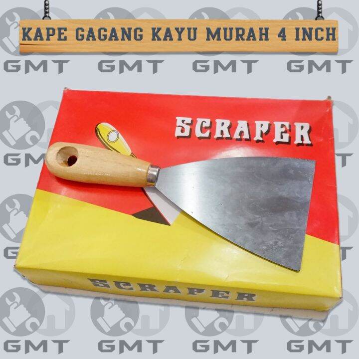 Kape Kapi Dempul Plat Gagang Kayu 4" | Lazada Indonesia
