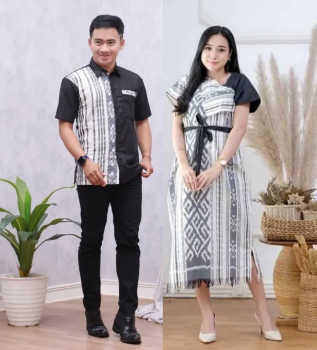 tenun blangket - couple tenun - sarimbit tenun - tunik etnik - dress ...