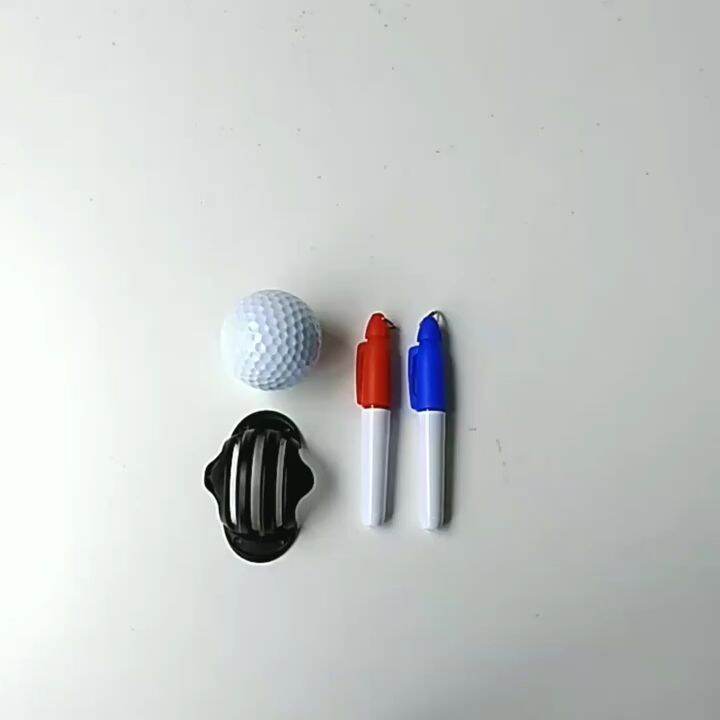 Golf Ball Marker Set Bola Golf Alat Latihan Puting Dapat 3 Spidol ...