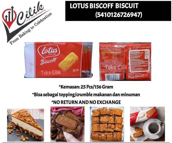 lotus biscoof boskuit 156 gr topping makanan minuman cake kue brownies ...