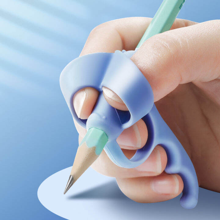 ZZWS Pencil Grips for Kids Handwriting Ergonomic 5 Fingers Pencil ...