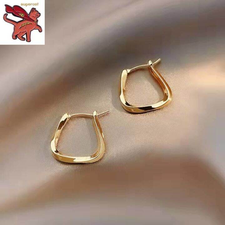 hikaw saudi gold 18k pawnable legit gold female triangular twist design ...