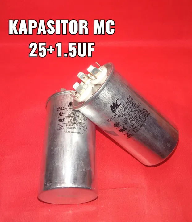 Kapasitor Capasitor Double Kompresor AC LG 1 PK MC 25 + 1.5 mf uf | Lazada Indonesia