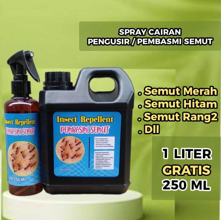 Spray Pengusir Semut Hitam / Semut Merah Isi 1 liter free 250 ml ...
