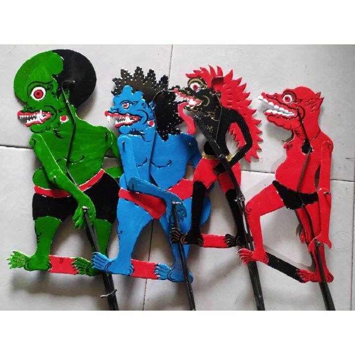 WAYANG KULIT KERTAS SETAN SETANAN MAINAN HANTU HIASAN DINDING WAYANG ...