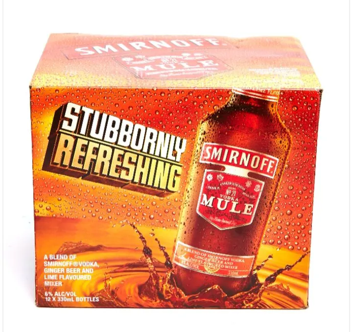 (TTHEE) Smirnoff Mule Lime Ginger Beer & Vodka Cocktail 330ML x12 ...