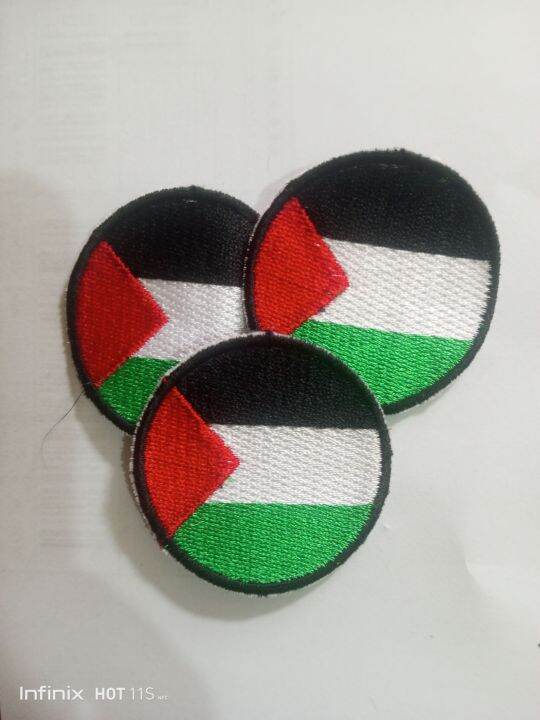 BENDERA PALESTINA BULAT BORDIR. UKURAN 5X5 | Lazada Indonesia