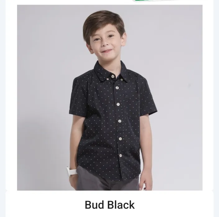 Natasha Kids Shirt Bud Black Polo Poplin 4-8y.o NKW | Lazada PH