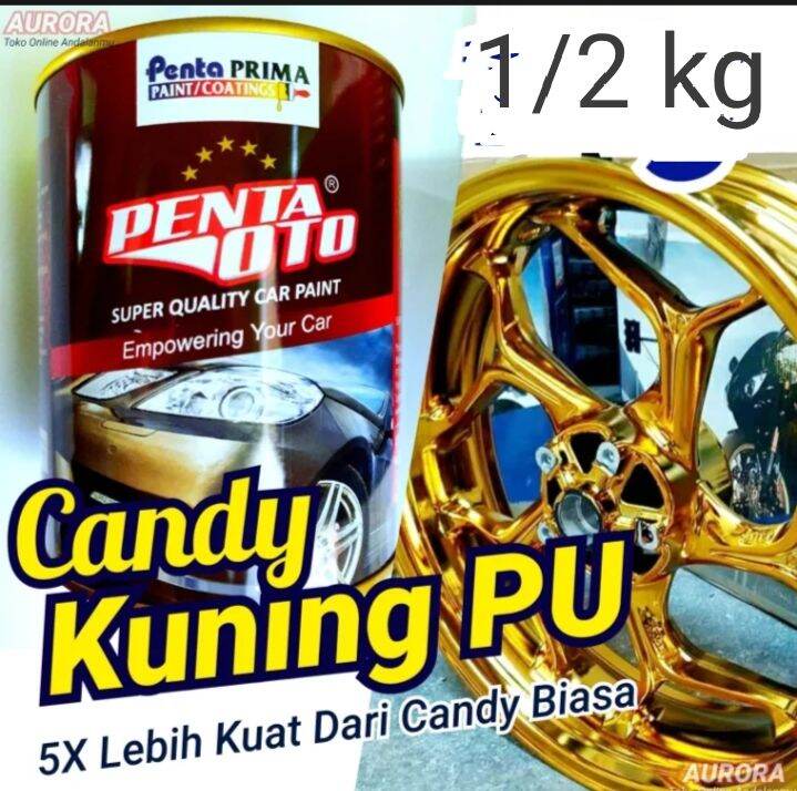 CAT PENTA OTO CAT CANDY PU WARNA YELLOW 1/2 KG CAT DASAR MOBIL MOTOR ...