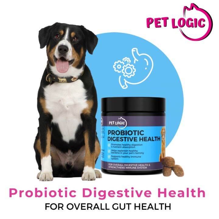 Pet Logic Probiotic Digestive Health 4g x60 Dog Chews Pet Supplement ...