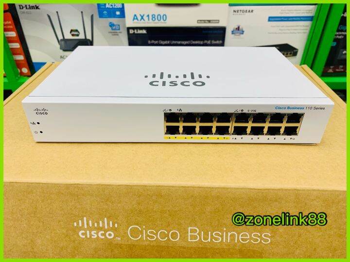 Cisco CBS110-16PP Unmanaged Gigabit POE Switch 16 Port, POE 64W ...