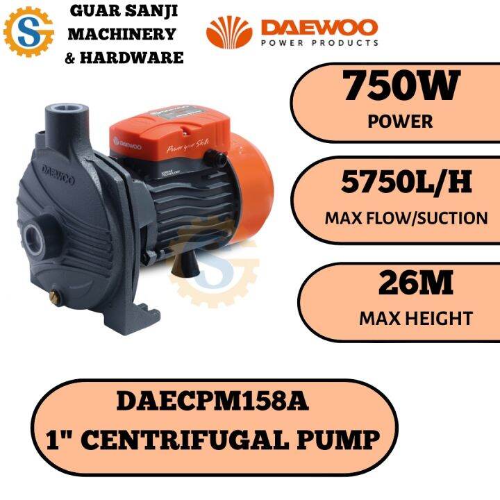 DAEWOO DAECPM158 1” 750W ELECTRIC WATER PUMP CENTRIFUGAL PUMP PAM AIR ...