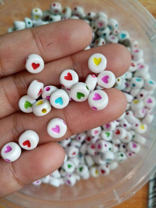 Round Heart Beads Assorted 100pcs | Lazada PH