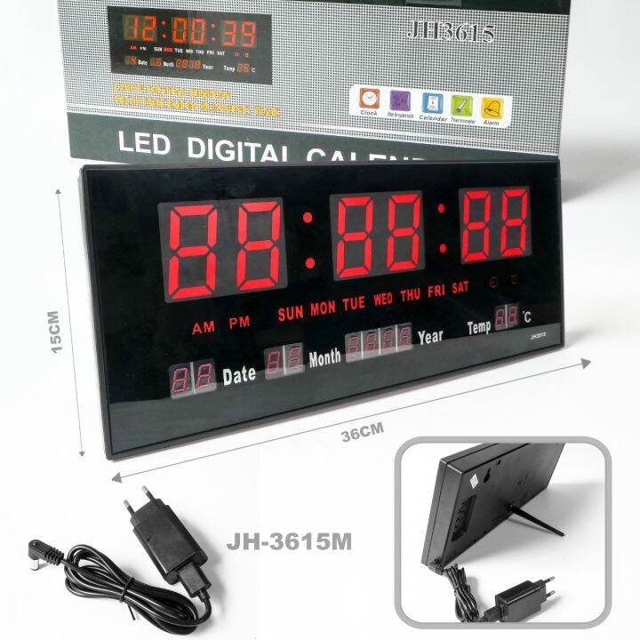 Jam Dinding Digital LED Merah Meja LED Clock JH-3615 | Lazada Indonesia