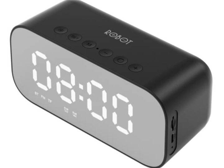 Speaker Bluetooth Robot Rb560 Alarm Clock Black Lazada Indonesia