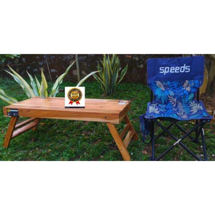 MEJA LIPAT KAYU JATI MEJA CAMPING MEJA BELAJAR | Lazada Indonesia