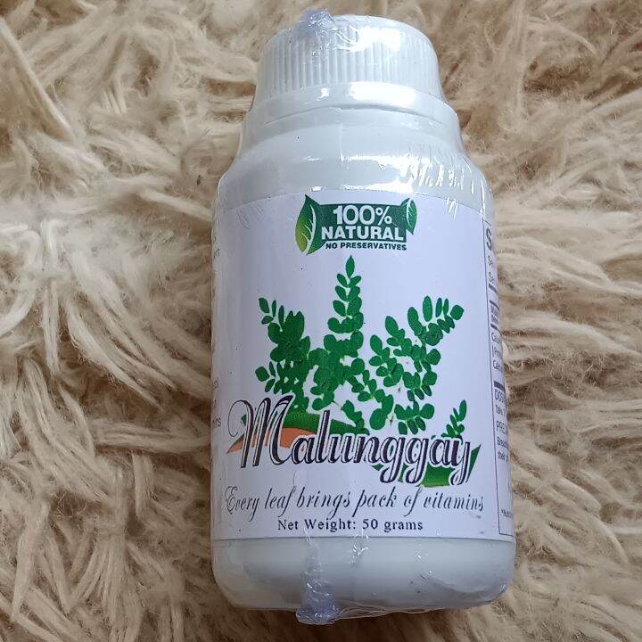 Malunggay Food Supplement 100 Capsules 100% Natural/No Preservative ...