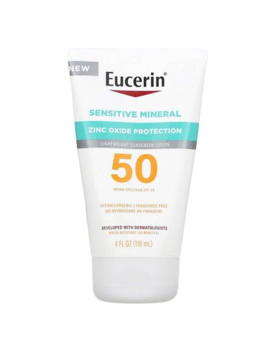 Eucerin sensitive mineral lightweight sunscreen lotion SPF 50 118.ml ...