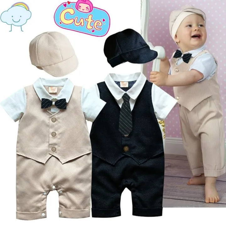 Used Tuxedo baby ootd, Formal Ootd with cap | Lazada PH