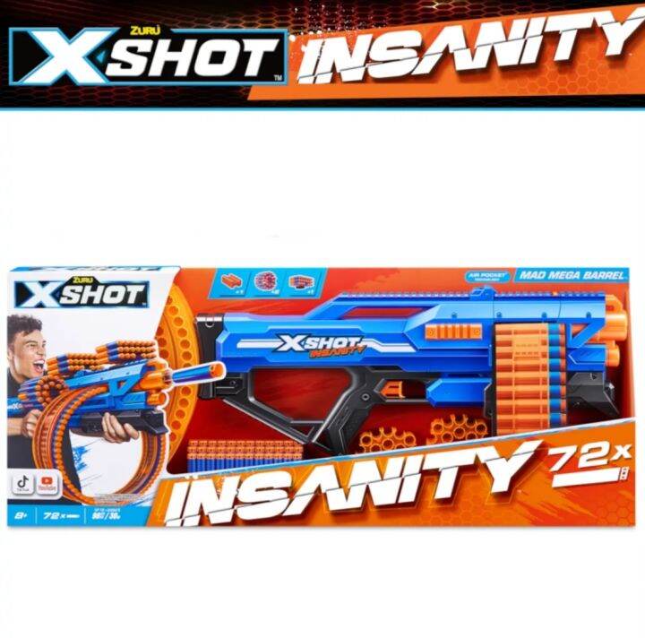 NEW X-Shot Insanity Mad Mega Barrel Nerf Blaster | Lazada PH
