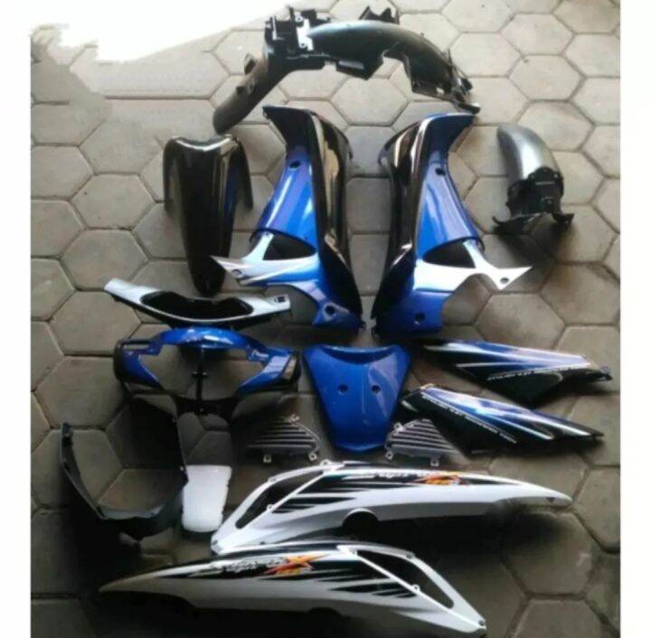 cover body fullset halus dan kasar supra x 125 lama warna biru putih ... cover body fullset halus dan kasar supra x 125 lama warna biru putih ...