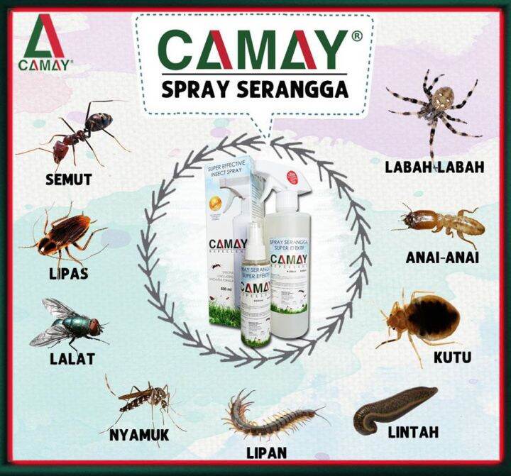 CAMAY SPRAY ORGANIK UNTUK SERANGGA KUTU SEMUT PEPIJAT LIPAS LALAT BENA ...