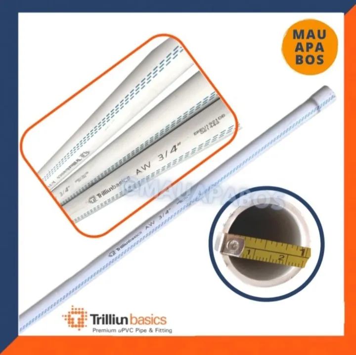 Pipa PVC Triliun Trilliun AW 3/4 inch putih 100 cm | Lazada Indonesia