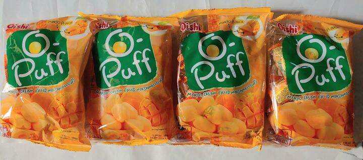 4 Packs Oishi O-Puff Marshmallows Mango | Lazada PH